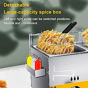 6L Commercial Deep Fryer Stainless Steel Countertop Fryers With Baskets French Fry Restaurant Kitchen Equipment For Fries Turkey, Commercial And Home Use