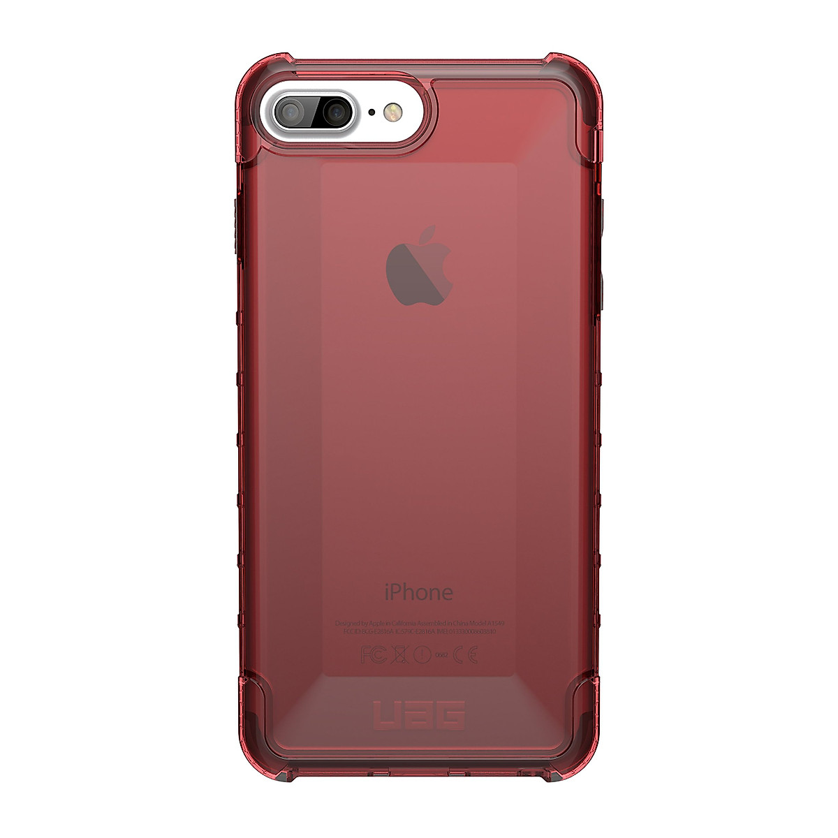 URBAN ARMOR GEAR UAG iPhone 8 Plus/iPhone 7 Plus/iPhone 6s Plus [5.5-inch screen] Plyo Feather-Light Rugged [Crimson] Military Drop Tested iPhone Case