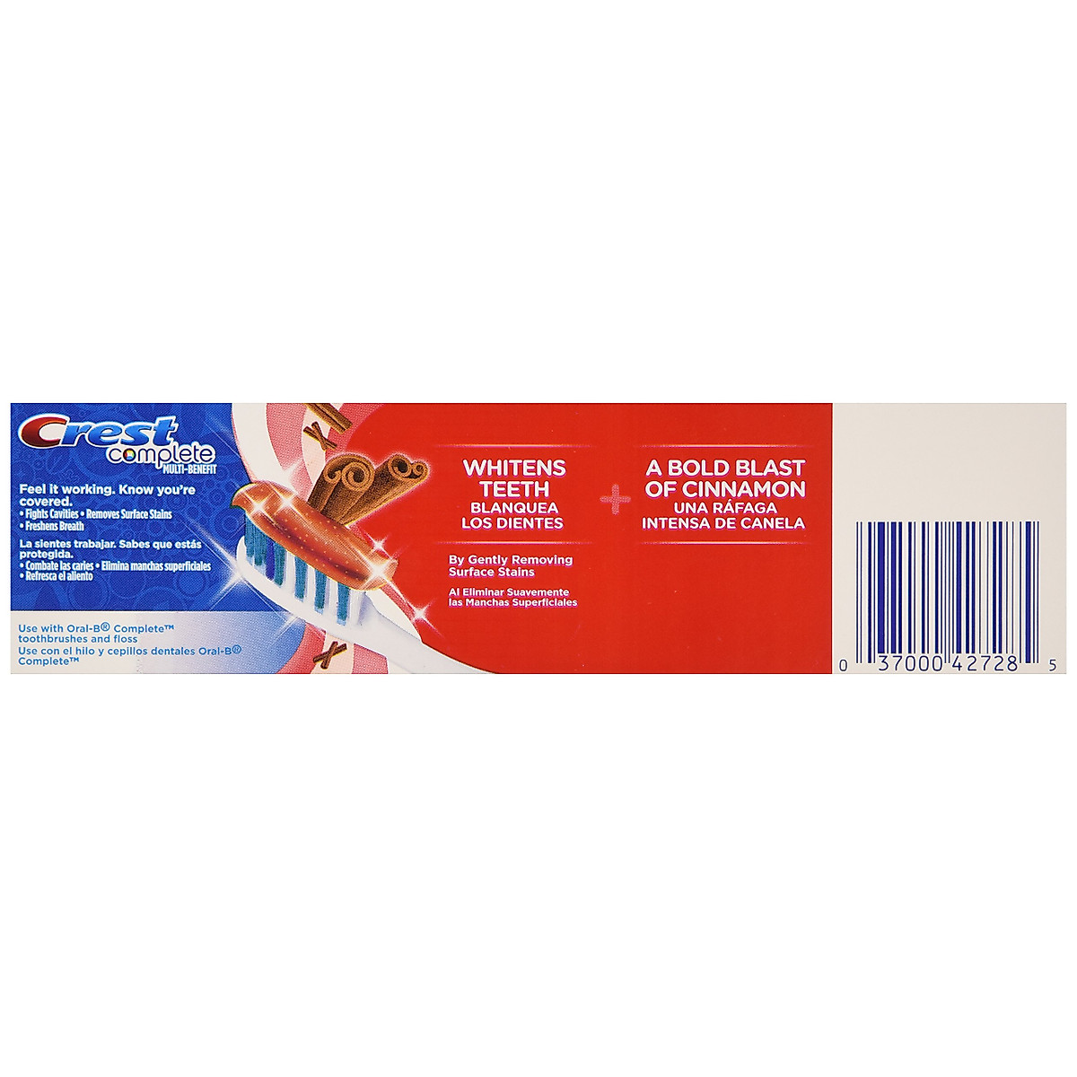 Crest Whitening Expressions Fluoride Anticavity Toothpaste, Cinnamon Rush, 6 oz