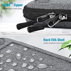 Fintie Slim Carrying Case for Nintendo Switch OLED Model 2021/Switch 2017 - [Slim Fit] Shockproof Protective Travel Storage Bag w/10 Game Cartridges for Switch Console Joy-Con, Gray