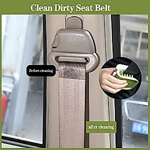 BxuxJar Car Seat Belt Cleaning Brush—Car Washing Tool Double Sided U Type Openable Cleaning Brush,Car Detailing Supplies&Car Cleaning Supplies
