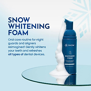 SNOW Teeth Whitening Foam - Gentle Teeth Whitening for Aligners and Night Guards Cloud-Like Spray Foam, Oral Personal Care with Hydroxyapatite and Arginine for The Teeth Enamel, 1.7fl. oz.