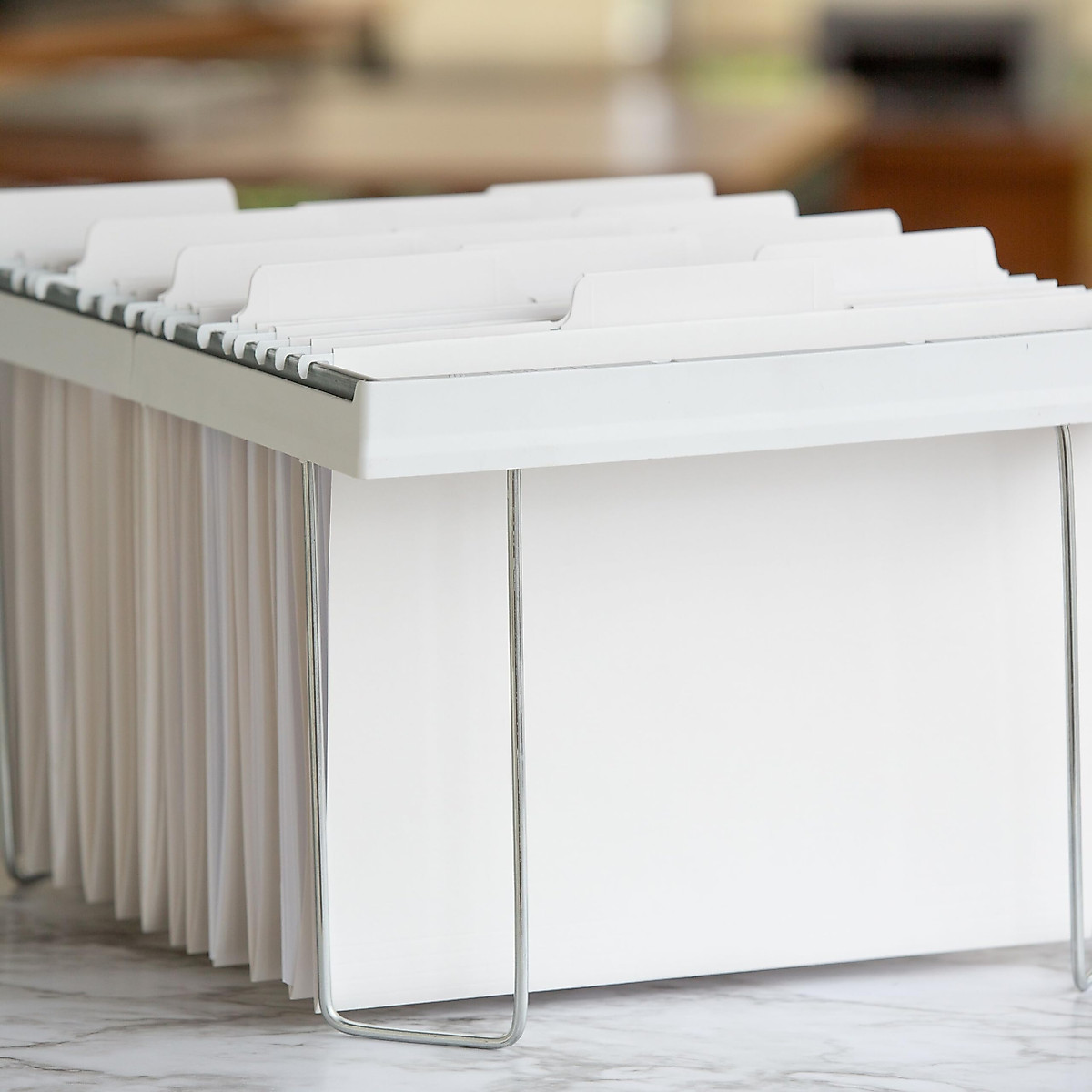 Smead FasTab Hanging File Folder, 1/3-Cut Built-in Tab, Letter Size, White, 20 per Box (64002)