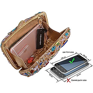 MOSSMON Crystal Evening Clutch Bag Sparkling Bride Wedding Party Purse for Women