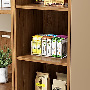 HIIMIEI Clear Makeup Brush Holder Organizer Acrylic 6-Slots Cosmetic Brushes Storage Organizer for Vanity Countertop