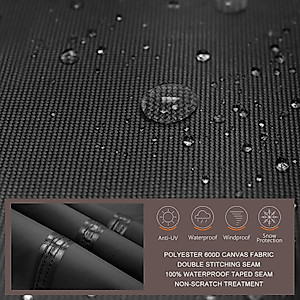 ULTCOVER Waterproof 600D Polyester Square Hot Tub Cover Outdoor SPA Covers 76 x 76 inch, Black