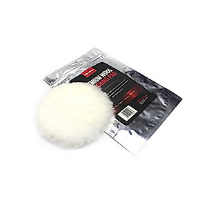 Maxshine 6” Wool Buffing Polishing Pad – Hook and Loop, Professional 100% Natural Wool Pad, Removing Scratches & Oxidation