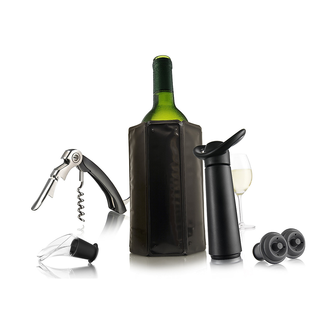 Vac-U-Vin Special Edition Wine Essentials Giftset, Standard, Black