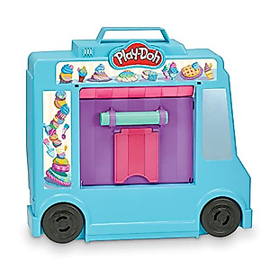 Play-Doh Ice Cream Truck Playset, Pretend Play Toy for Kids 3 Years and Up with 20 Tools, 5 Modeling Compound Colors, Over 250 Possible Combinations