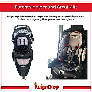 ReignDrop Piddle Pad Car Seat Protector for Toddler and Baby Potty Training – Waterproof Car Seat Pee Pad – Reusable Liner – Soft Velvet Exterior – Non-Slip Back – with Wash Bag – Machine Washable