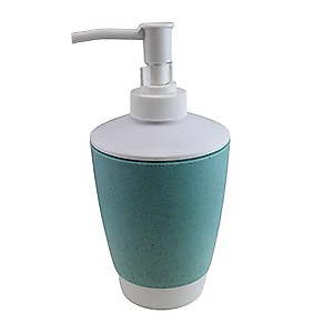 Bathroom Accessories Set 4 Piece Accesorios para Baños Soap Dispenser, Soap Dish, Tumble, Toothpaste-Toothbrush Holder (Teal)