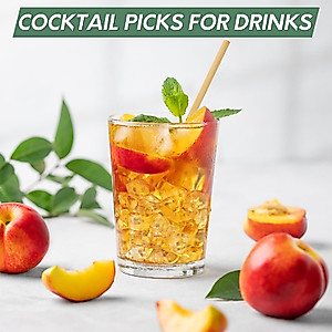 200 PCS Bamboo Skewers 12 inch - Wooden Skewers for Grilling, Fruit, Appetizers, Chocolate Fountain, BBQ, Shish Kabob - Natural Wood Skewer for Kitchen, Party, Crafting, Φ=4 mm (Qtipzify)