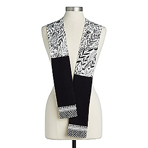 Demdaco Black and White Patterned Kitchen Towel Boa,68