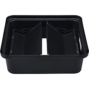 Global Industrial Plastic Swing Lid for Square Trash Container, 35 & 55 Gallon, Black