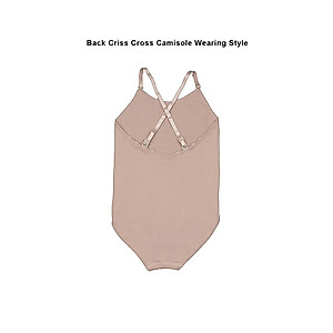 Daydance Girls Nude Leotards Seamless Dance Undergarment for Ballet, Gymnastics with Adjustable