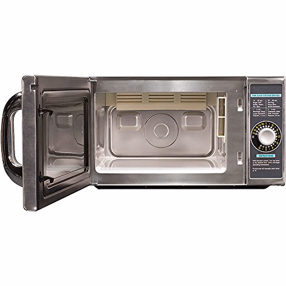 Sharp R-21LCFS Medium-Duty Commercial Microwave Oven with Dial Timer, Stainless Steel, 1000-Watts, 120-Volts, One Size