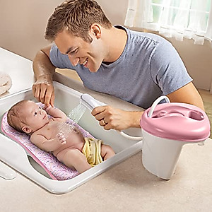 Newborn-to-Toddler Bath Center & Shower (Pink)