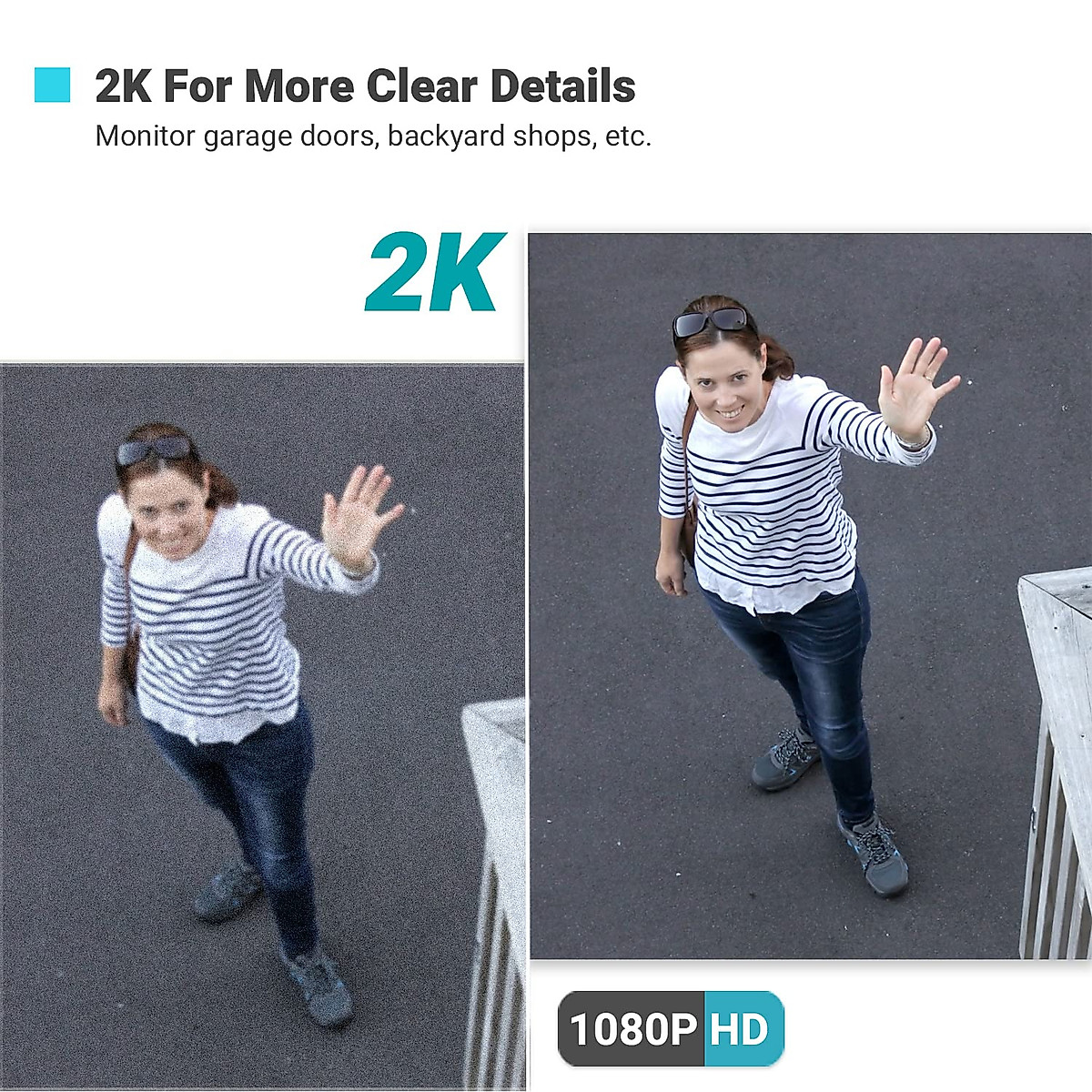 TWUFY Wireless, 360°PTZ Solar Outdoor Security Cameras with Pan 355° Tilt 120°, 15000mAh Battery, 1080P Night Vision,PIR Motion Detection, 2-Way Audio, IP65