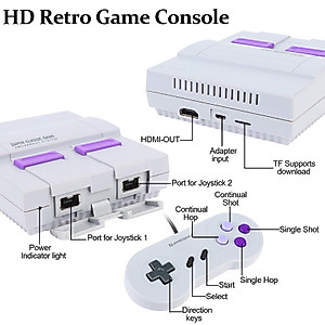 TableRe Mini Classic Game Consoles HD Retro Game Console Handheld Game Player Built-in 821 Games with Controller, Childhood Memories