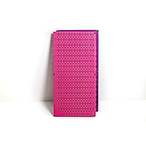 Wall Control Pink Pegboard Metal Pegboard Pack of Pink Peg Boards - Two 32-Inch Tall x 16-Inch Wide Colorful Pink Pegboard Wall Storage Panels