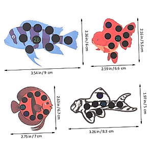 BESPORTBLE 5 Sets LCD Thermometer Digital Stick on Thermometer Strip Fish Tank Temperature Gauge Sticker by Numbers Adhesive Temperature Strip Number Stickers Urinator Aquarium Paper Supplies