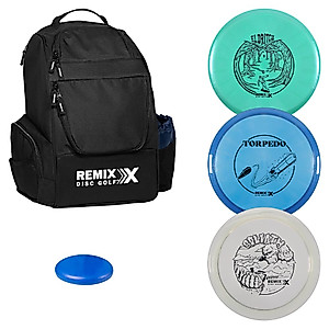Remix Disc Golf Deluxe Backpack + 3-Disc Set