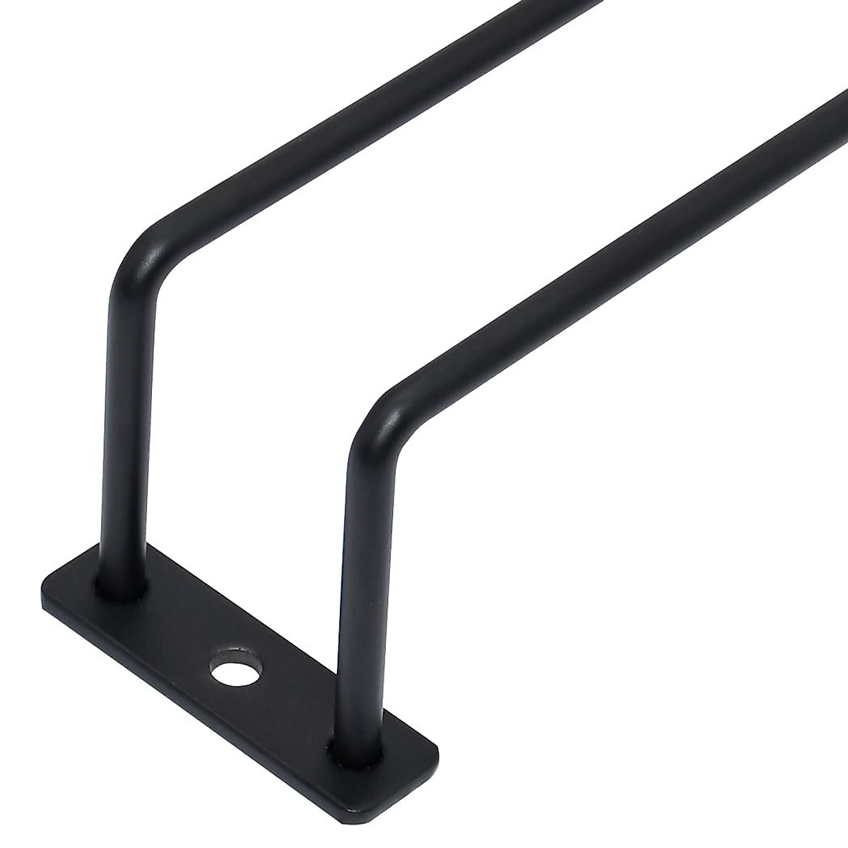 ZOOHOT 7-Inch Black Wine Glass Rack - Under Cabinet Stemware Wine Glass Holder for Bar Kitchen (1 Rows, 3 Pack)