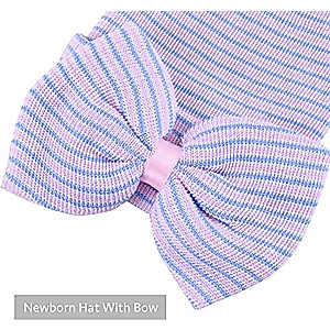 Zmart Baby Hats Newborn Hats for Girls Preemie Hats Infant Newborn Beanie Baby Girl Beanie, Baby Girls' Hats & Caps Newborn Hat with Bow