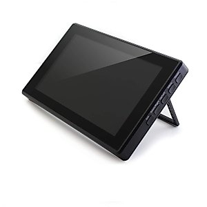 7inch HDMI LCD (H) (with case) 1024x600 Capacitive Touch Screen IPS Display HDMI Monitor with Toughened Glass Cover Case for Raspberry Pi 4/3/2/1 B B+ A+/Jetson Nano/Windows 10