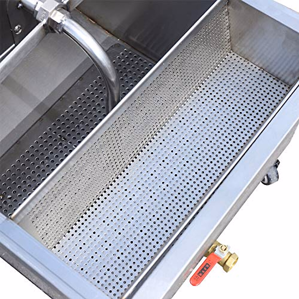 55 L /14.5 Gal Commercial Mobile Fryer Filter Machine/Oil Filter Truck, 550W Fryer Filter Frying Oil Filtering System for Restaurant - Gravity Sedimentation (US Stock)