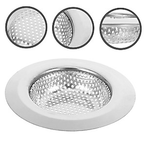 2pcs Sink Filter Bath Tub Hair Catcher Bath Sink Shower Clog Cover Kitchen Sink Draining Basket Kitchen Sink Drain Basket Toilet Sink Stainless Steel Filter Screen Broadside