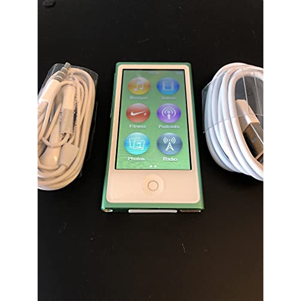 M-Player iPod Nano 7th Generation 16gb Green (Generic Headset and Charging Cord) Packaged in Plain White Box