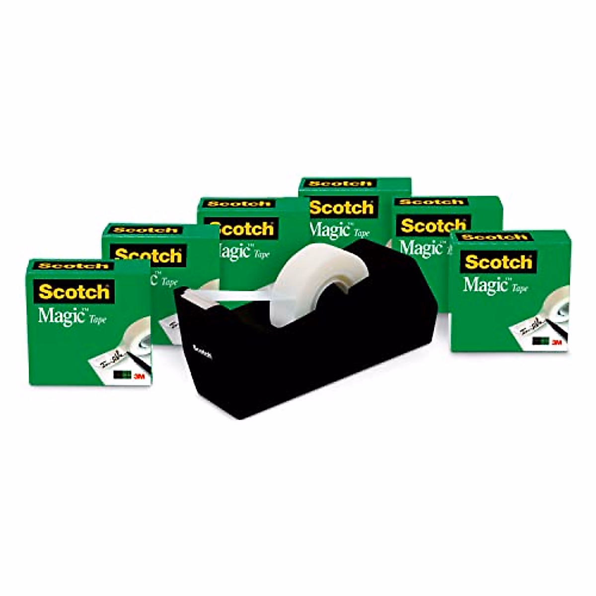 Scotch Thermal Laminating Pouches, 200- Count-Pack of 1, 8.9 x 11.4 Inches, Letter Size Sheets, Clear, 3-Mil (TP3854-200) & Scotch Sure Start Shipping Packaging Tape & Scotch Magic Tape, 6 Rolls