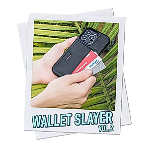Smartish iPhone 13 Pro Wallet Case - Wallet Slayer Vol. 2 [Slim + Protective] Credit Card Holder with Kickstand - Black Tie Affair
