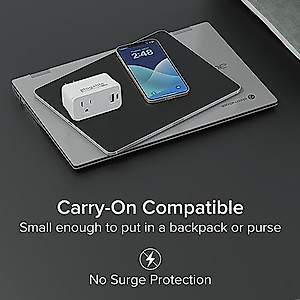 Plugable Wall Outlet Extender with 1x USB-C and 1x USB, 32W USB C Charger Block, USBC Fast Charger for iPhone 13/14, Travel, Home, Office, Cruise Ship