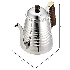 Kalita Wave 1L Stainless Steel Drip Kettle, Pot, Silver