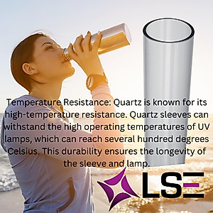 LSE Lighting Quartz Sleeve Replacement for S8Q-PA S810RL QS-810 UV QS810 | Designed and Made in USA