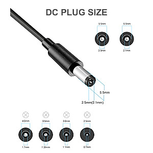 9V 2A Power Supply AC 100-240V to DC 9Volt 500mA 1500mA 2Amp 18Watt, 5.5x2.5mm Plug Wall Adapter for Arduino Elliptical Machine LEDs Router Speaker Camera CCTV etc.(Regulated Switching Power Charger)