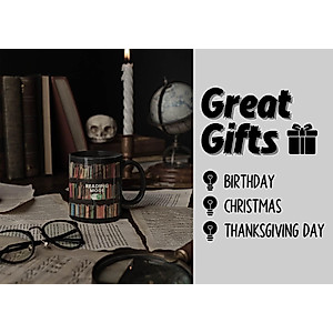 Onebttl Funny Book Lovers Color Changing Coffee Mug - Reading Magic Heat Changing Mug - Book Lovers Gifts for Women - Reading Gifts for Book Worms, Librarians, Readers - (Black)