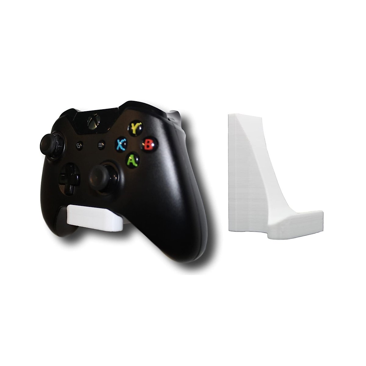 3DLASERSLAB Damage-Free Controller Wall Mount Kit for Xbox One (1 Pack, White), Microsoft, Easy Install, 3M Command Strip Included (White, 1)