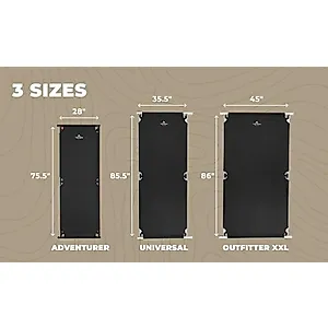 TETON Sports Camping Cot with Patented Pivot Arm - Folding Camping Cot for Car & Tent Camping - Durable Canvas Sleeping Cot - Portable Camping Accessory - 86" x 45" - Outfitter XXL,Black