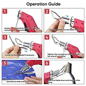 RoMech Rope Cutter Fabric Cutter - Pro Electric Hot Knife Heat Sealer with Non-adjustable Power (60W) - Cutting Tool Kit- with Blades & Accessories (RM-017)