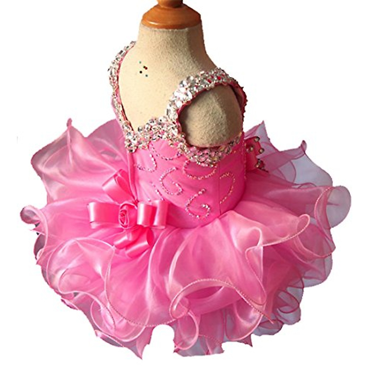 Jenniferwu G037-1 Infant Toddler Baby Newborn Little Girl's Pageant Party Birthday Dress Pink Size 3T