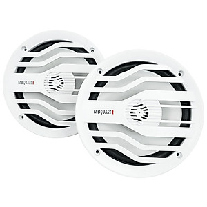 MB Quart MDR2.0 Marine/Boat Bluetooth Receiver Bundle with (2) White 6.5" Speakers (3 Items)