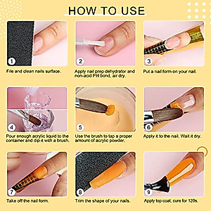 Saviland Nail Acrylic Powder Set: 36 Colors Acrilicos De Uñas Polvo Nails Glitter Nail Powder Acrylic Liquid or Monomer Professional Polymer for Nail Extension Pink Acrylic Nail KitStarter Nail Salon