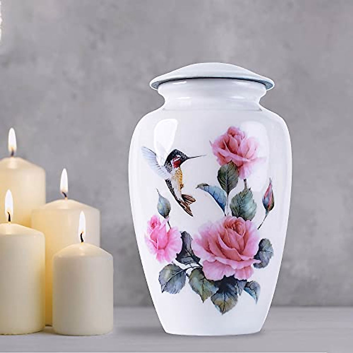 BOLD & DIVINE Adult Hummingbird Cremation Urn | Human Ashes Adult Memorial urn, Burial, Funeral Cremation Urns | 200 Cubic Inches (Large Adult)