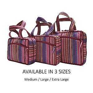 Shenaini Bible Covers for Men, Women – Ladies, Men’s Bible Cases in Medium, Large, Extra Large Sizes - Chic Bible Covers with Pockets, Handles & Zipper (Wild Plum, Extra Large)