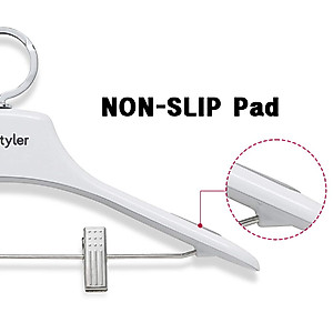 LG Styler Clothes Shirts Suit Hanger Holder with Non-Slip Pad, Stainless Steel Clips and Hooks