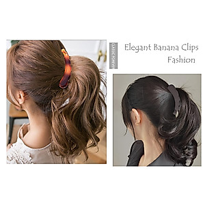 6 Pieces Banana Hair Clips for Women,Cute Banana Clip for Thin Fine Thick hair,Non Slip Banana Claw Clips