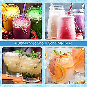 Costzon Ice Shaver Machine, Stainless Steel 110V Electric Ice Crusher with Dual Blades, 440lbs/H Electric Snow Cone Maker Shaved Ice Machine with Safety On/Off Switch for Home and Commercial Use